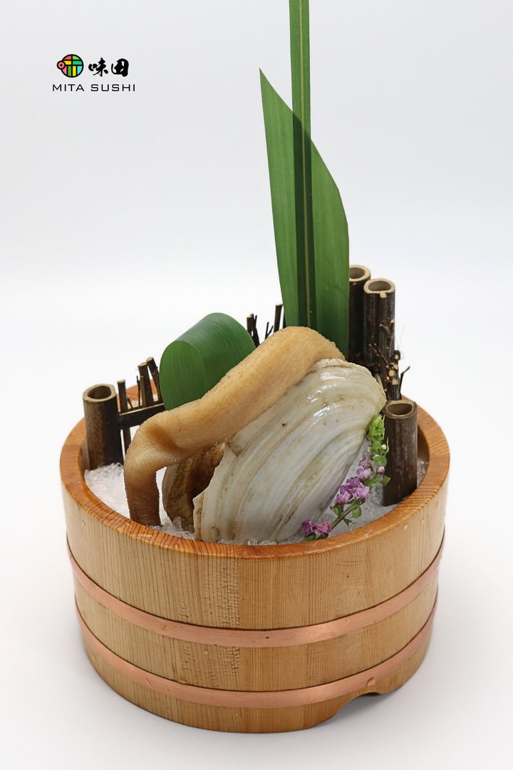 Shiro Mirugai Sashimi ミル貝の刺身 – Mita Sushi